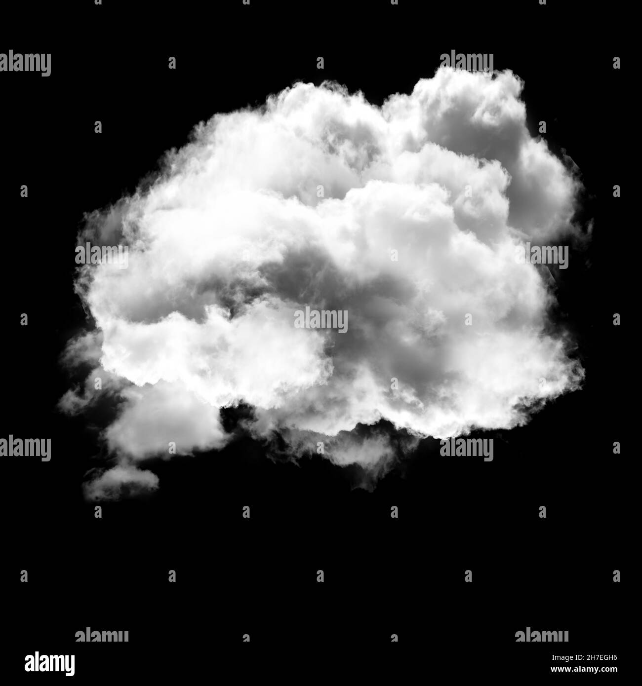 Cloud shape isolated over black background, 3D rendering cloud shape ...
