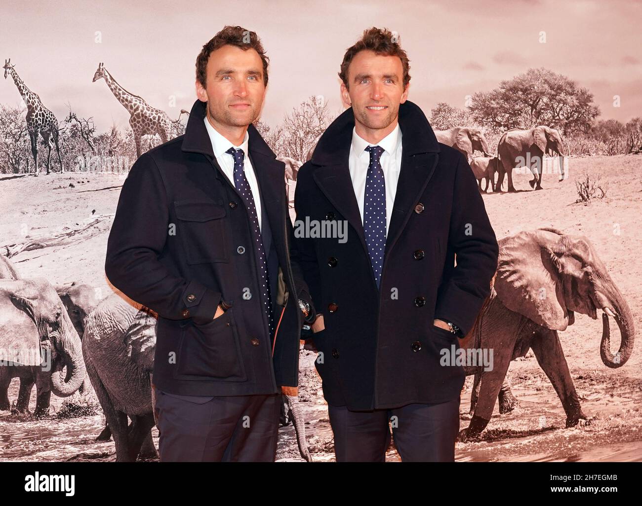 Ross Turner (left) and Hugo Turner arrive to attend the Tusk ...