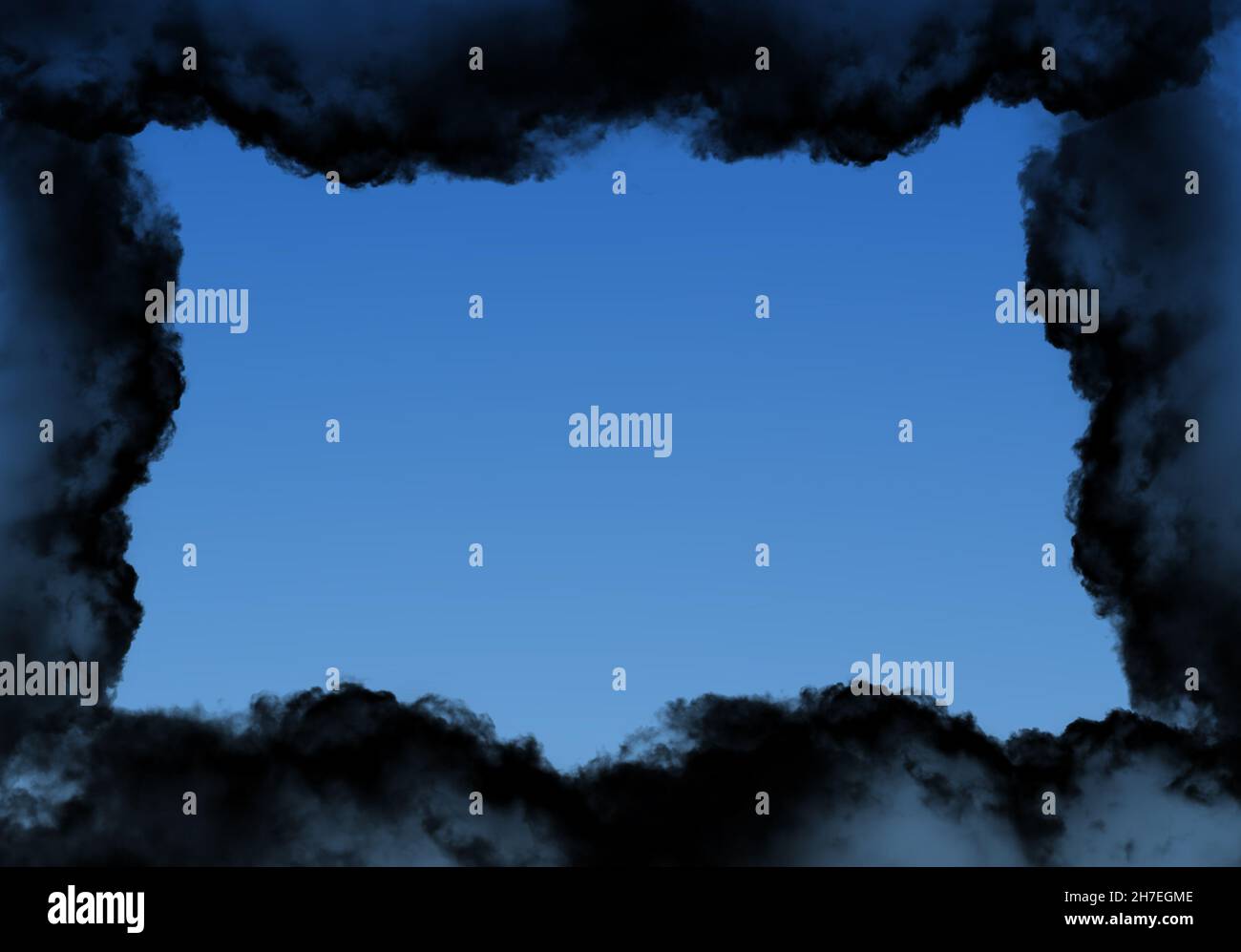 Black cloud shaped smoky frame for different design purposes, photo ...