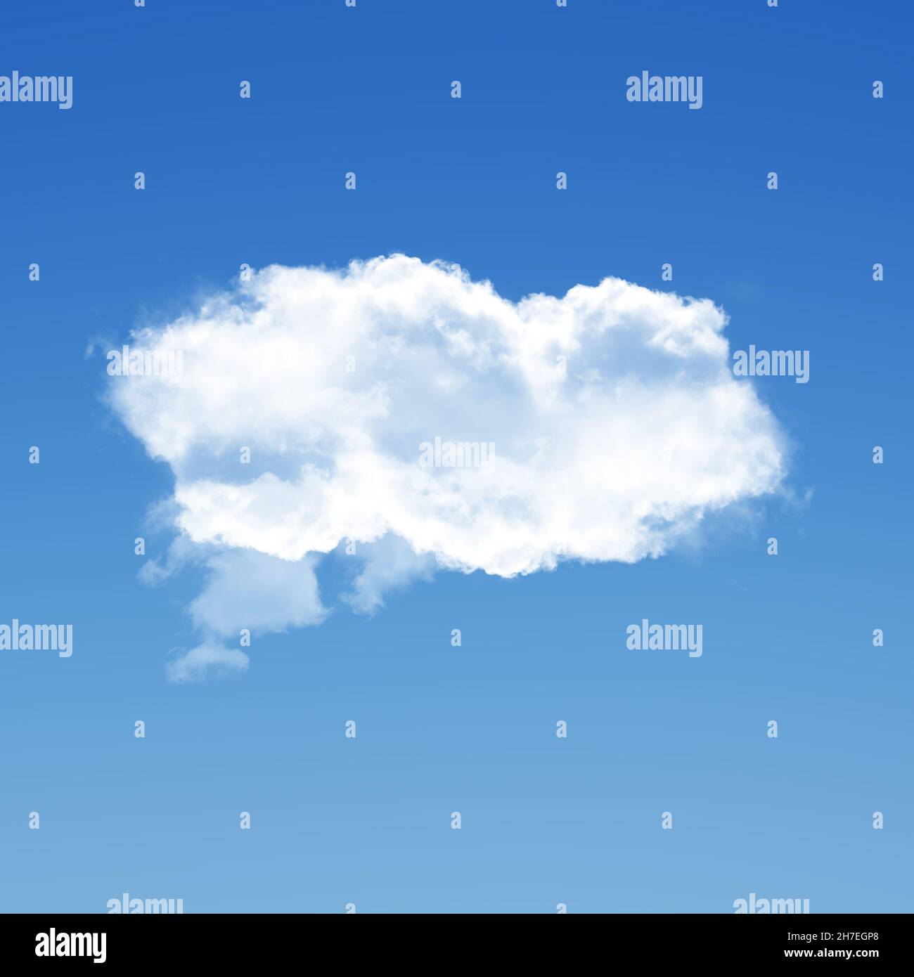 Single realistic cloud isolated over solid background, cloudshape 3d ...