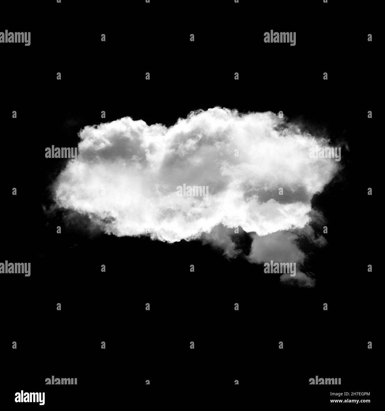 Single realistic cloud isolated over solid background, cloudshape 3d illustration Stock Photo ...