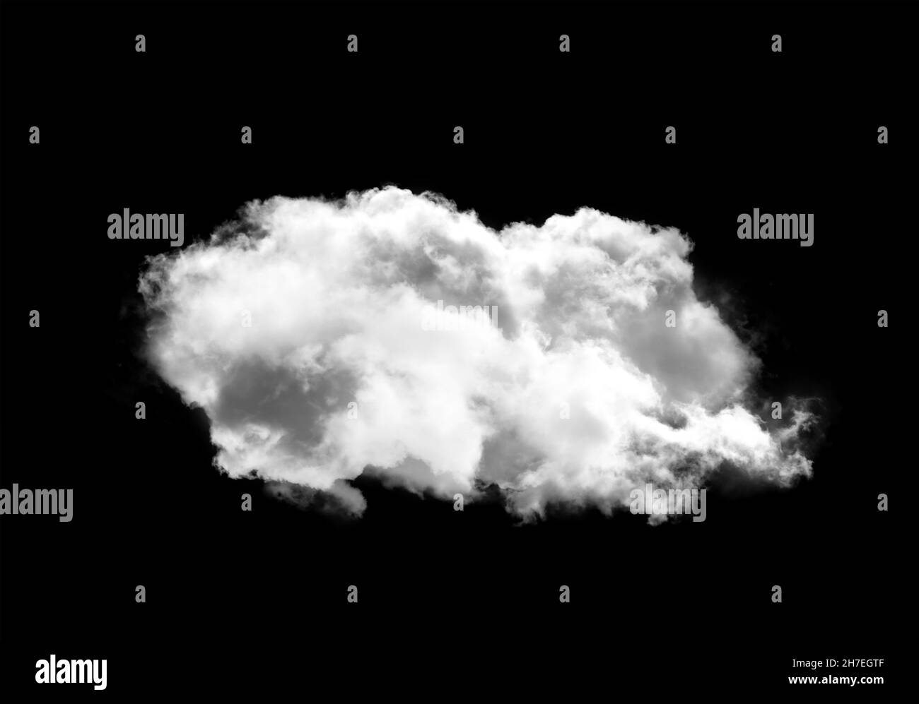 Single cloud isolated over black background, realistic cloud 3D ...