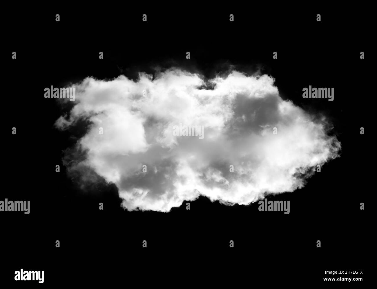 Single cloud isolated over black background, realistic cloud 3D ...