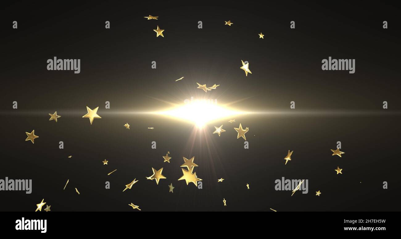 Image of light spot and stars on black background Stock Photo - Alamy
