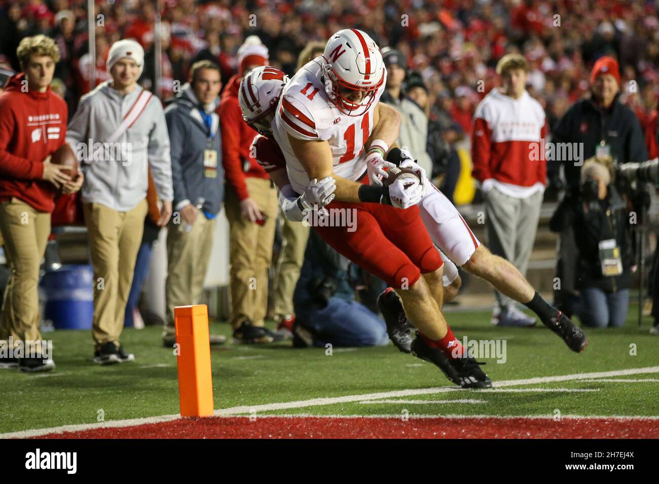 November 20, 2021: Nebraska Cornhuskers tight end Austin Allen (11 ...
