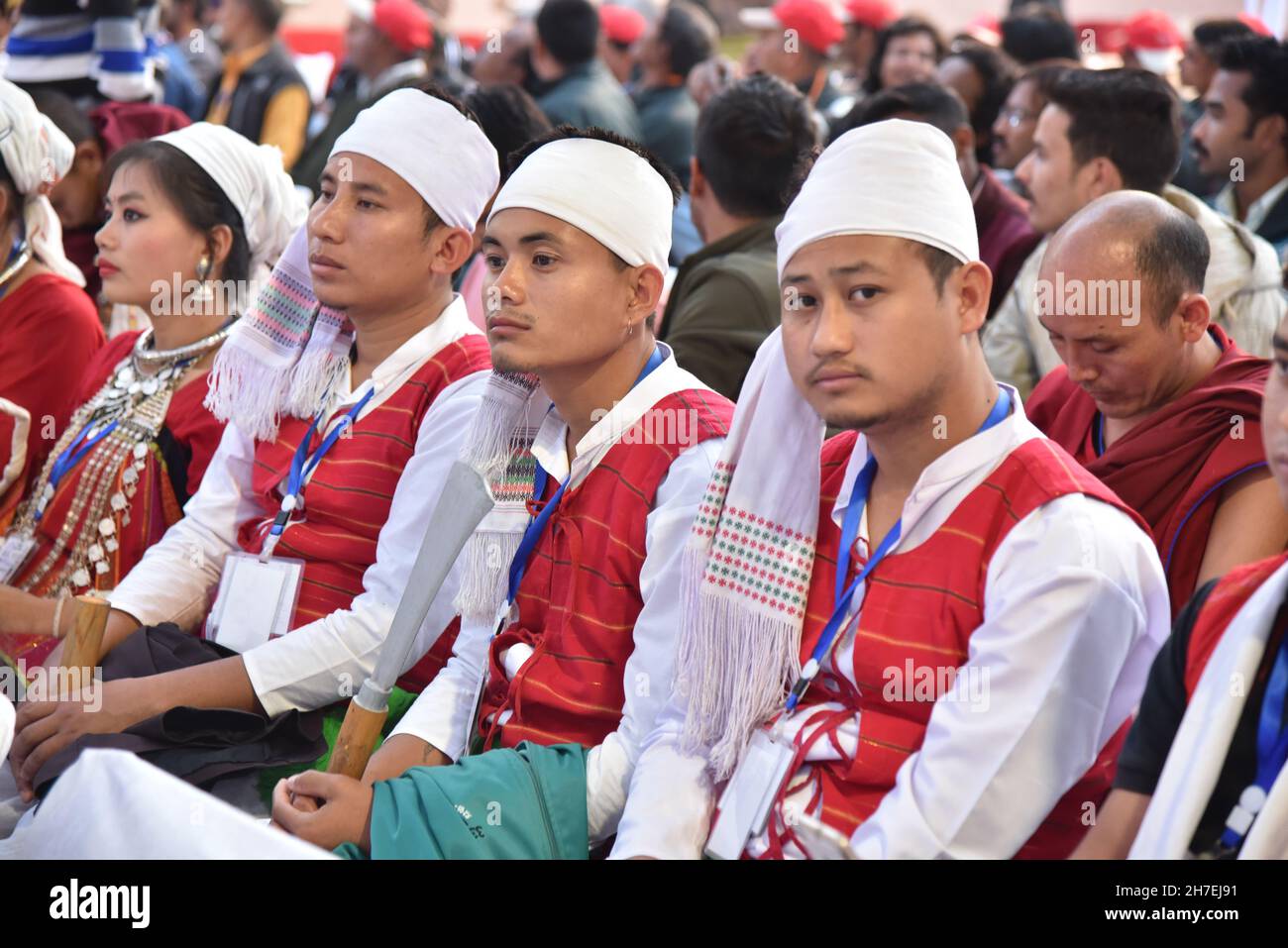 Tribal participants with their traditional dresses during the all India ...