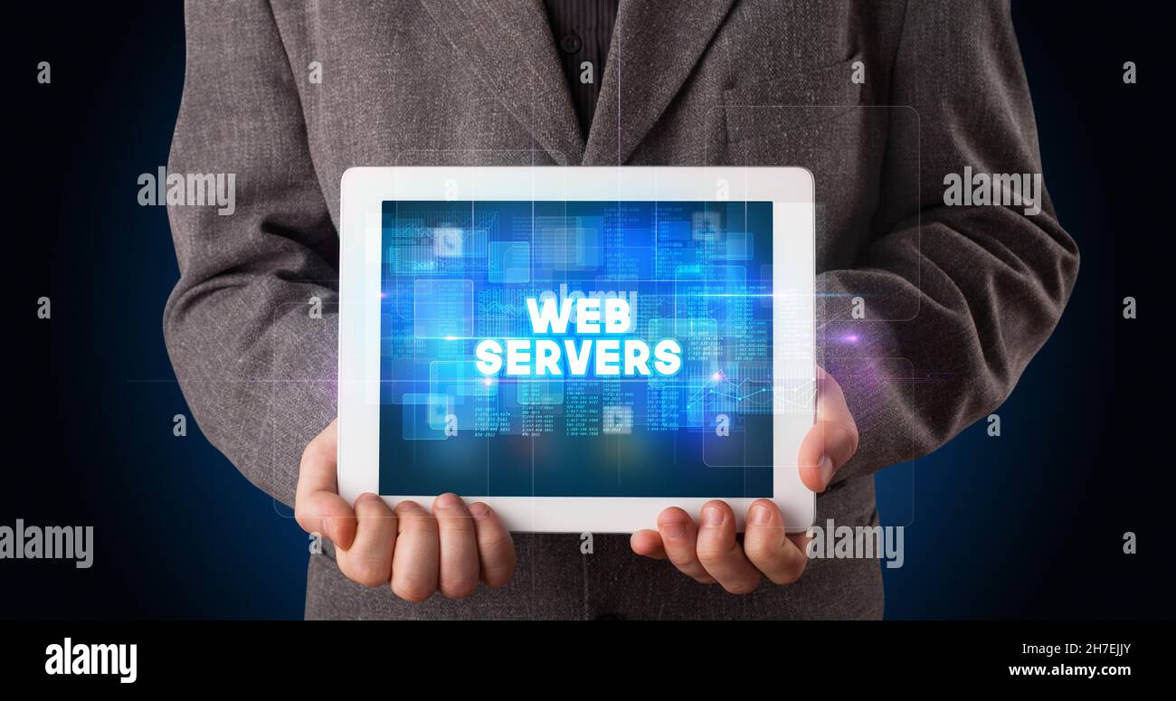Person holding tablet, technology concept Stock Photo - Alamy