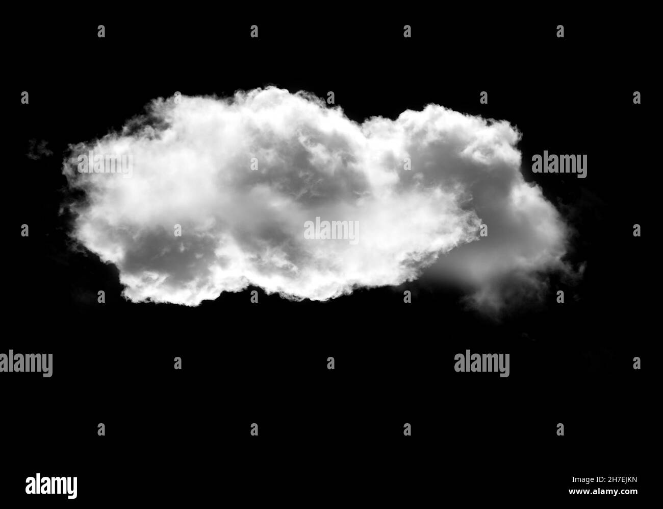Realistic cloud shape isolated over black background, smoky rainy cloud ...