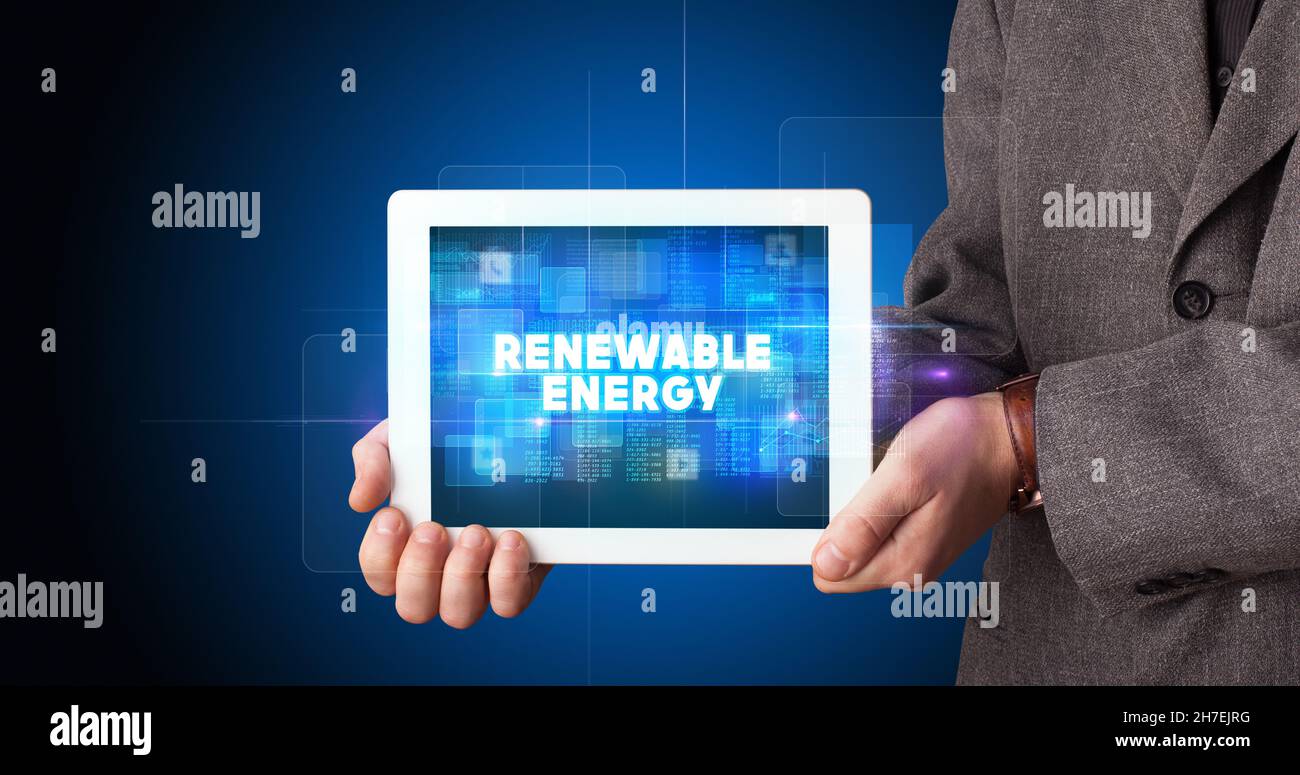 Person holding tablet, technology concept Stock Photo - Alamy