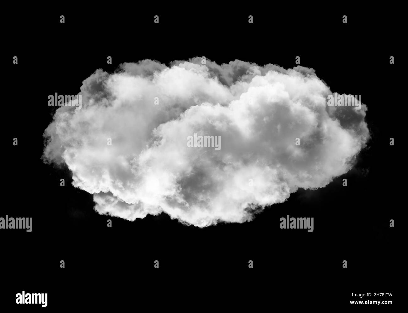 Realistic cloud shape isolated over black background, smoky rainy cloud ...