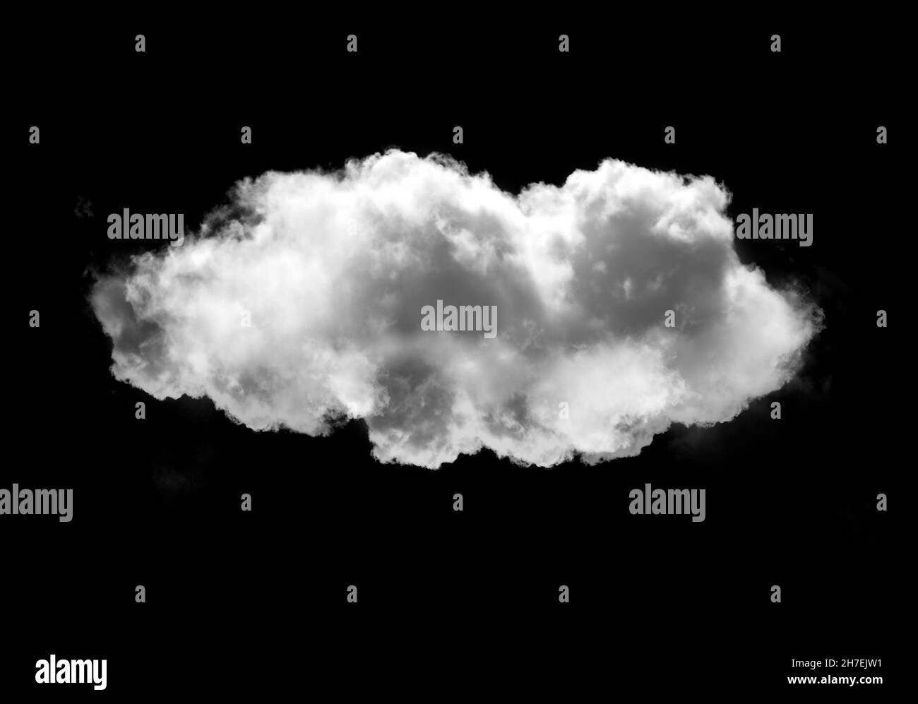Realistic cloud shape isolated over black background, cloud 3D ...