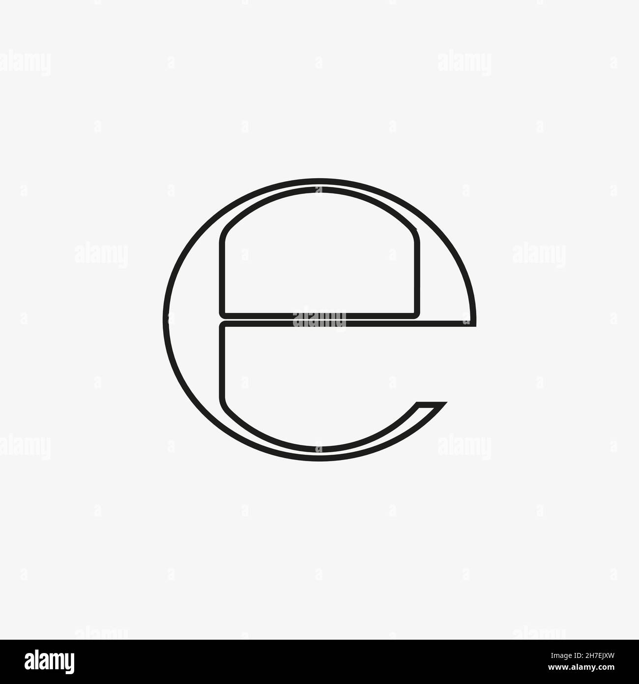 Estimated sign, E mark symbol. Vector illustration, flat design Stock ...
