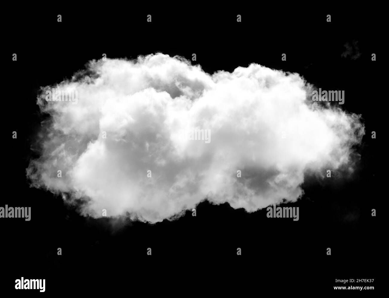 Realistic cloud shape isolated over black background, cloud 3D ...