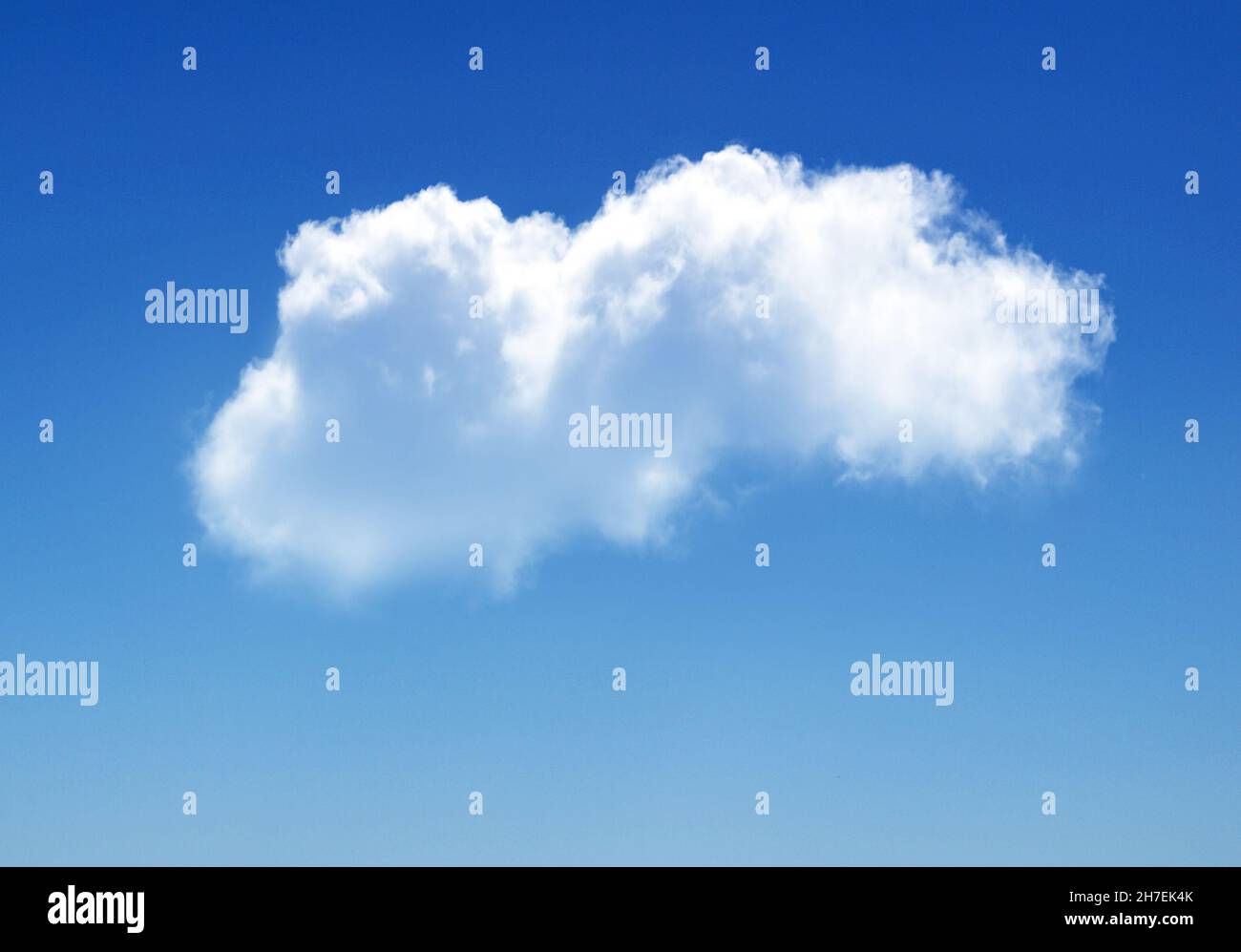 Single white cloud in blue summer sky Stock Photo - Alamy