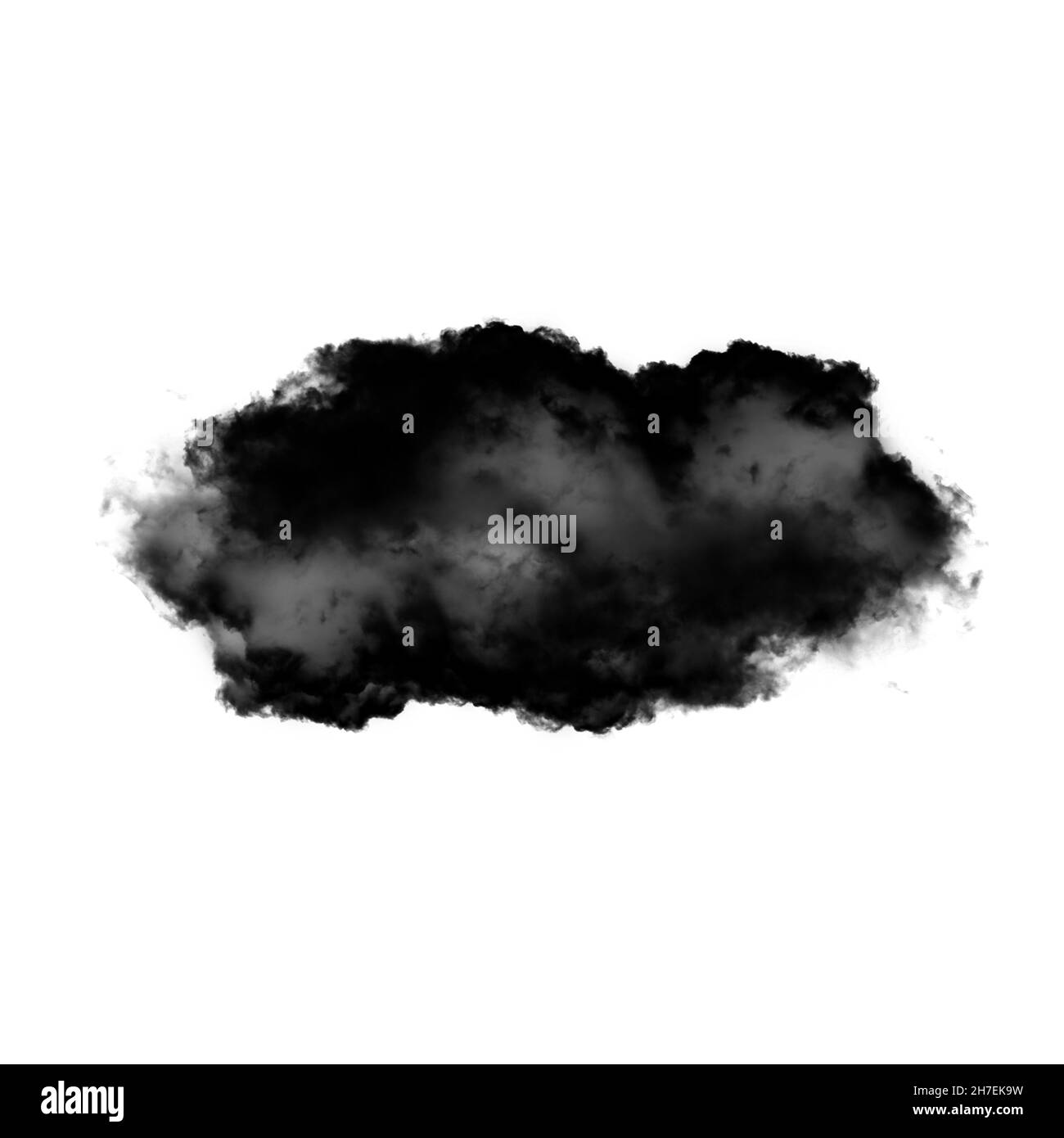 Cloud shape isolated over white background, 3D realistic illustration ...