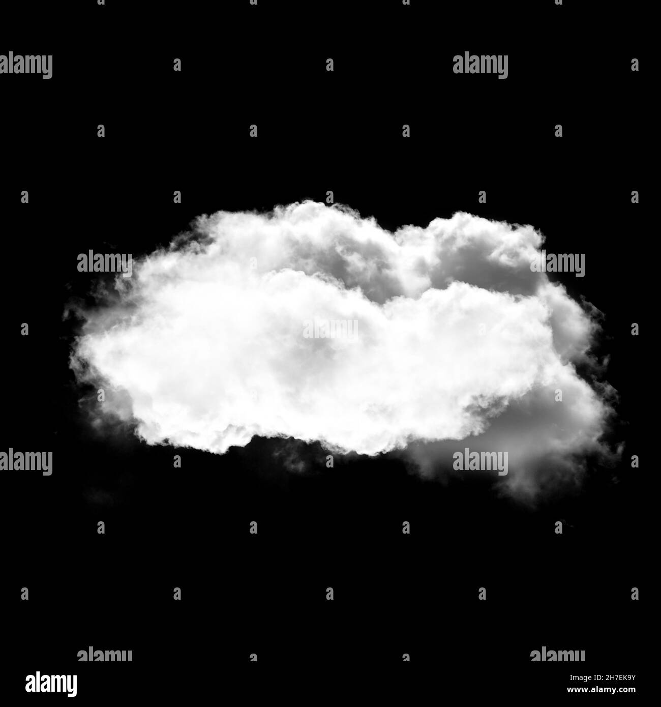 Cloud shape isolated over black background, 3D realistic illustration ...