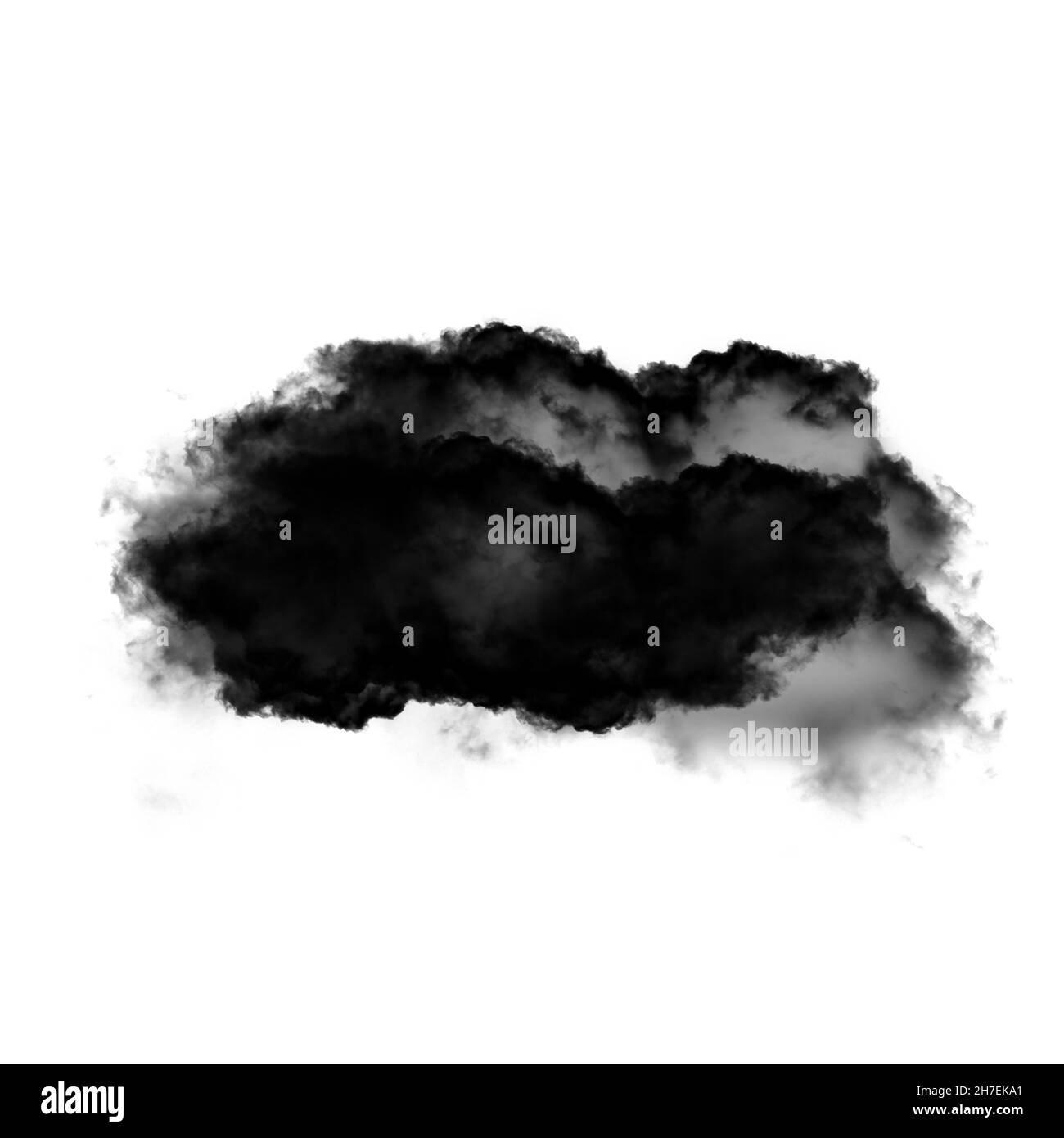 Cloud shape isolated over white background, 3D realistic illustration ...
