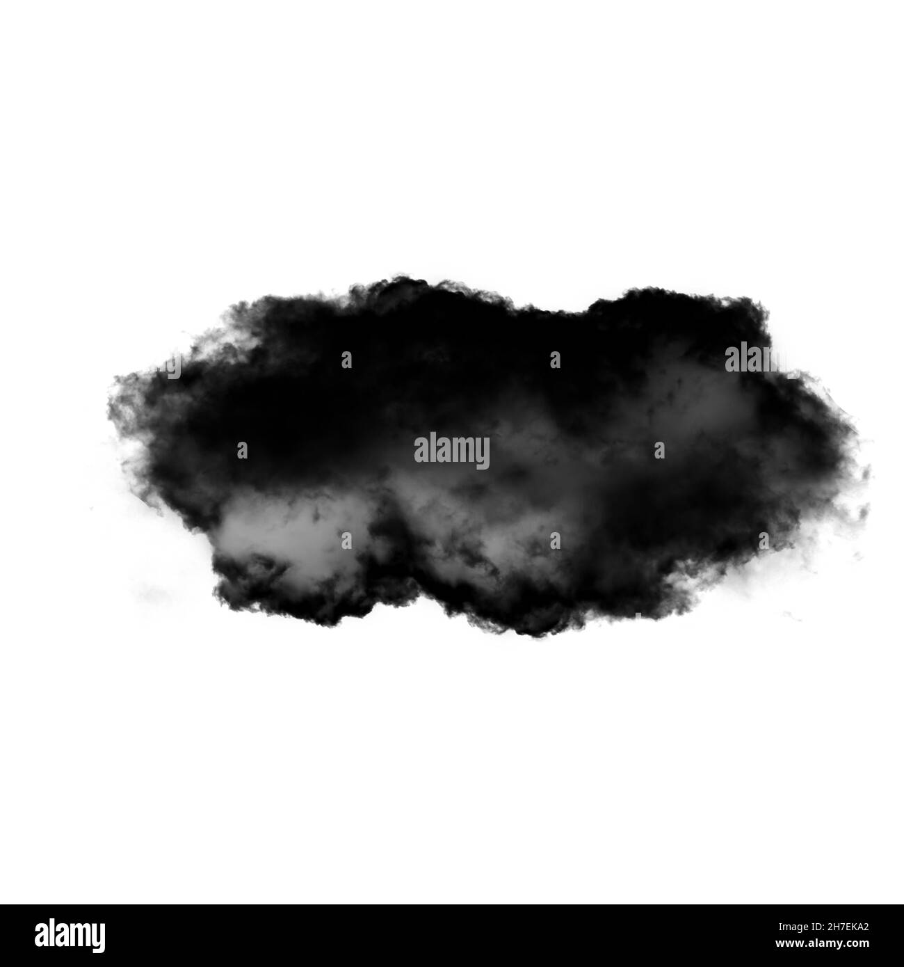 Cloud shape isolated over white background, 3D realistic illustration ...