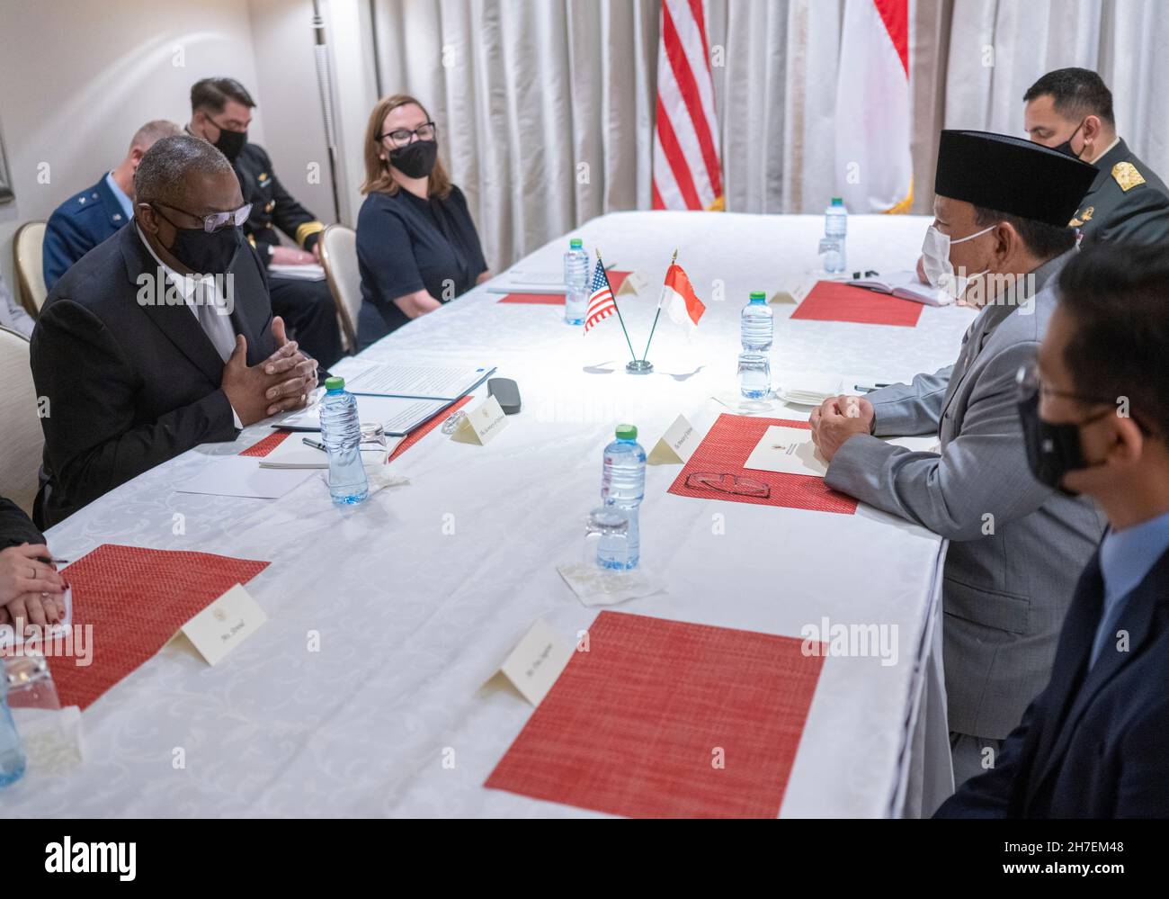 Manama, Bahrain. 20th Nov, 2021. U.S. Secretary of Defense Lloyd J ...
