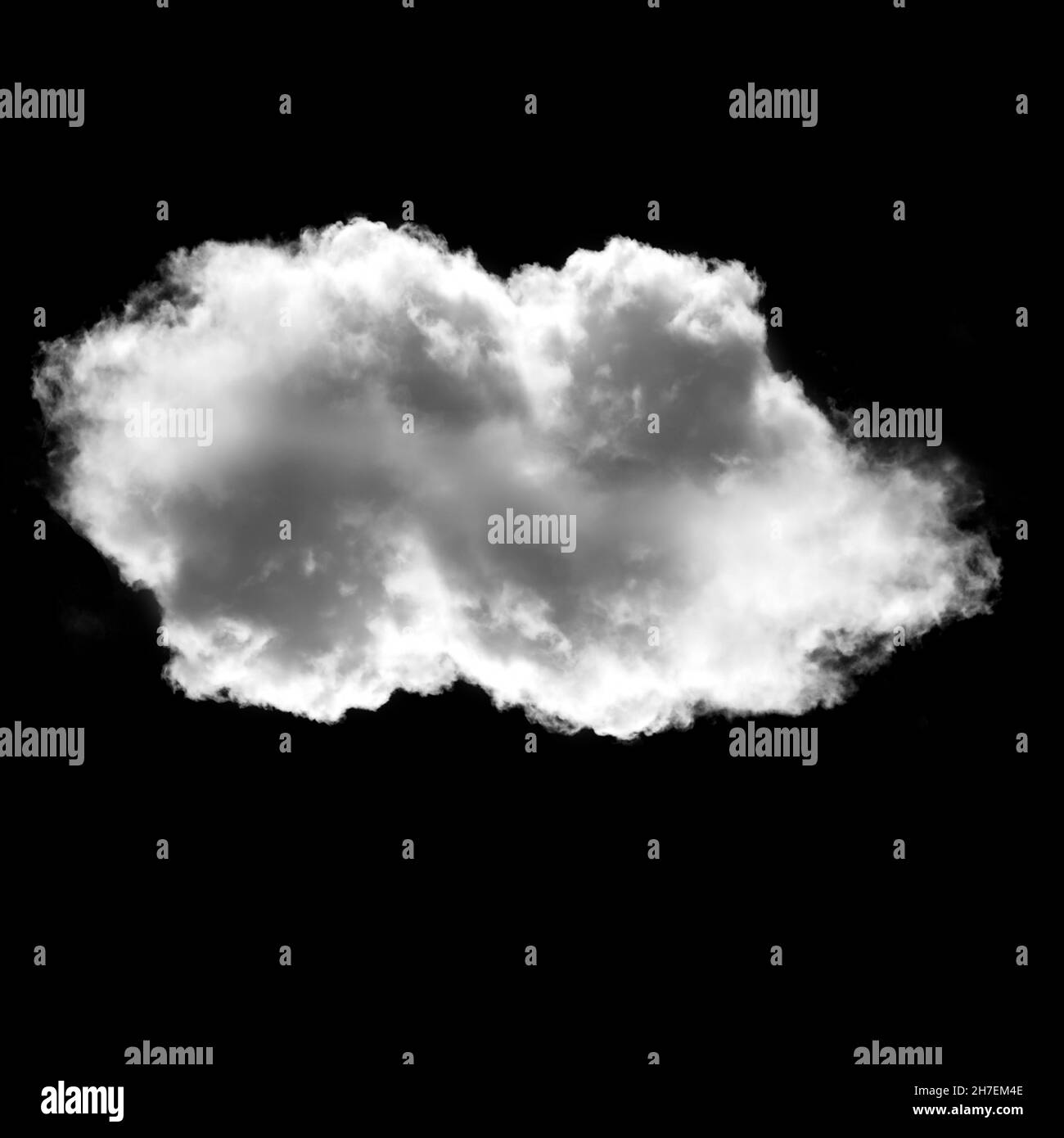 White cloud shape 3D illustration. Natural cloud illustration isolated ...