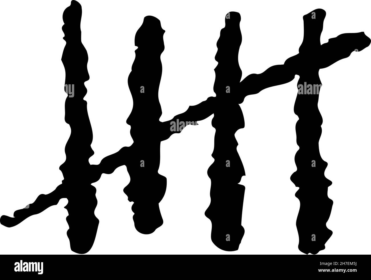 Tally mark on a white background or prison wall hash line Stock Vector ...