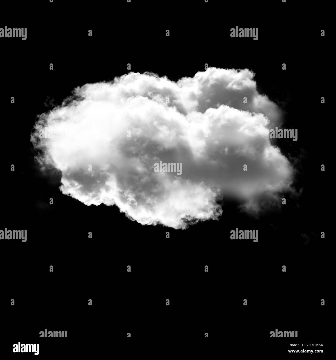 White cloud shape isolated over black background, 3D rendering Stock ...