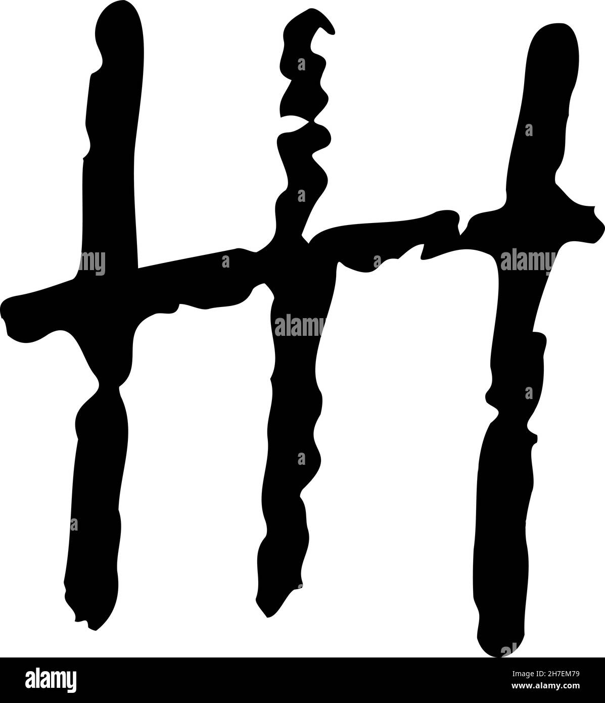 Tally mark on a white background or prison wall hash line Stock Vector ...