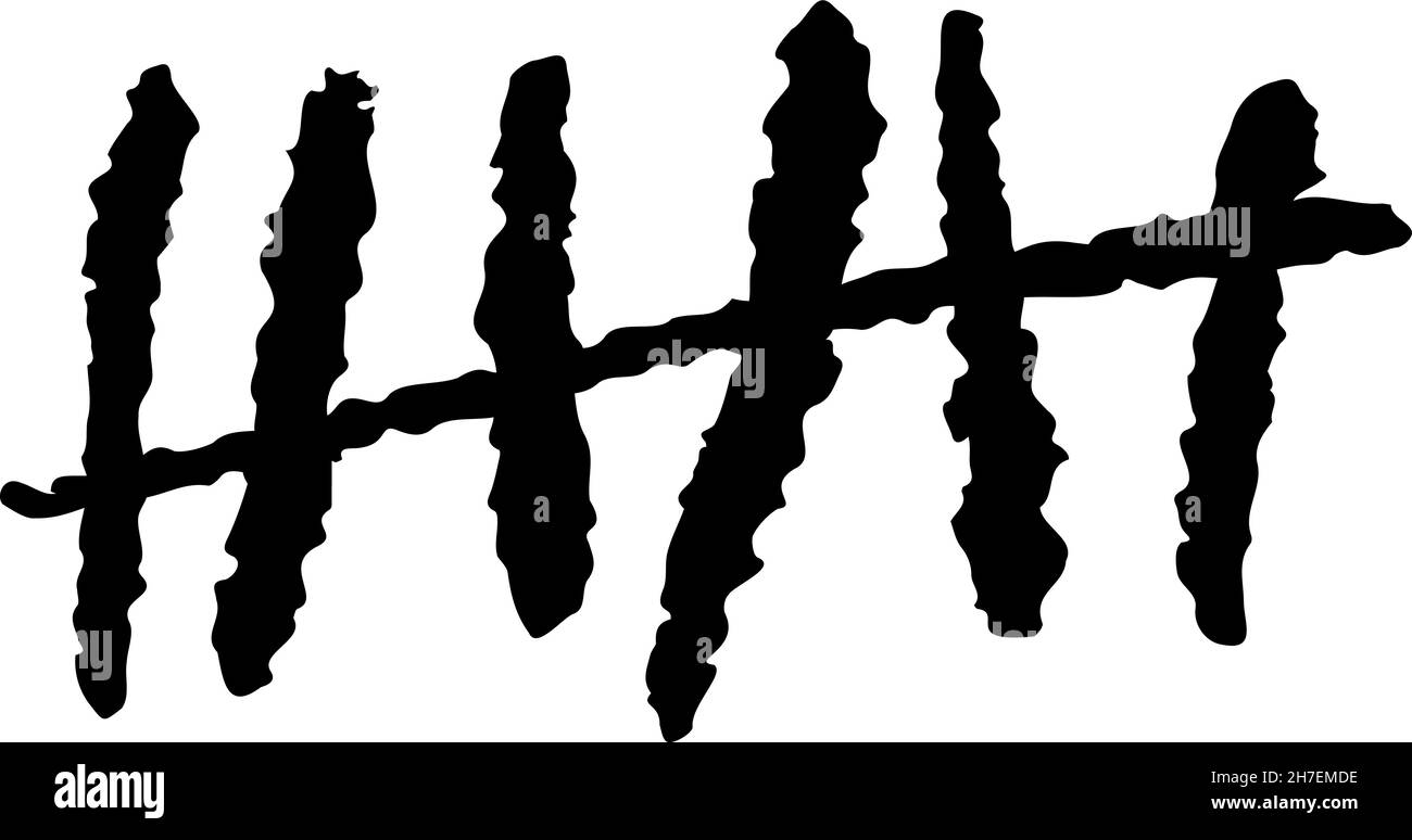 Tally mark on a white background or prison wall hash line Stock Vector ...