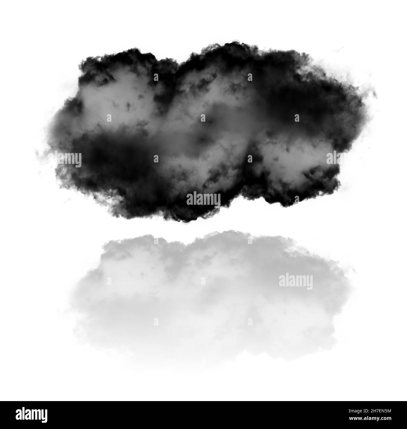 Cloud of smoke shape illustration, realistic smoky cloud isolated Stock ...