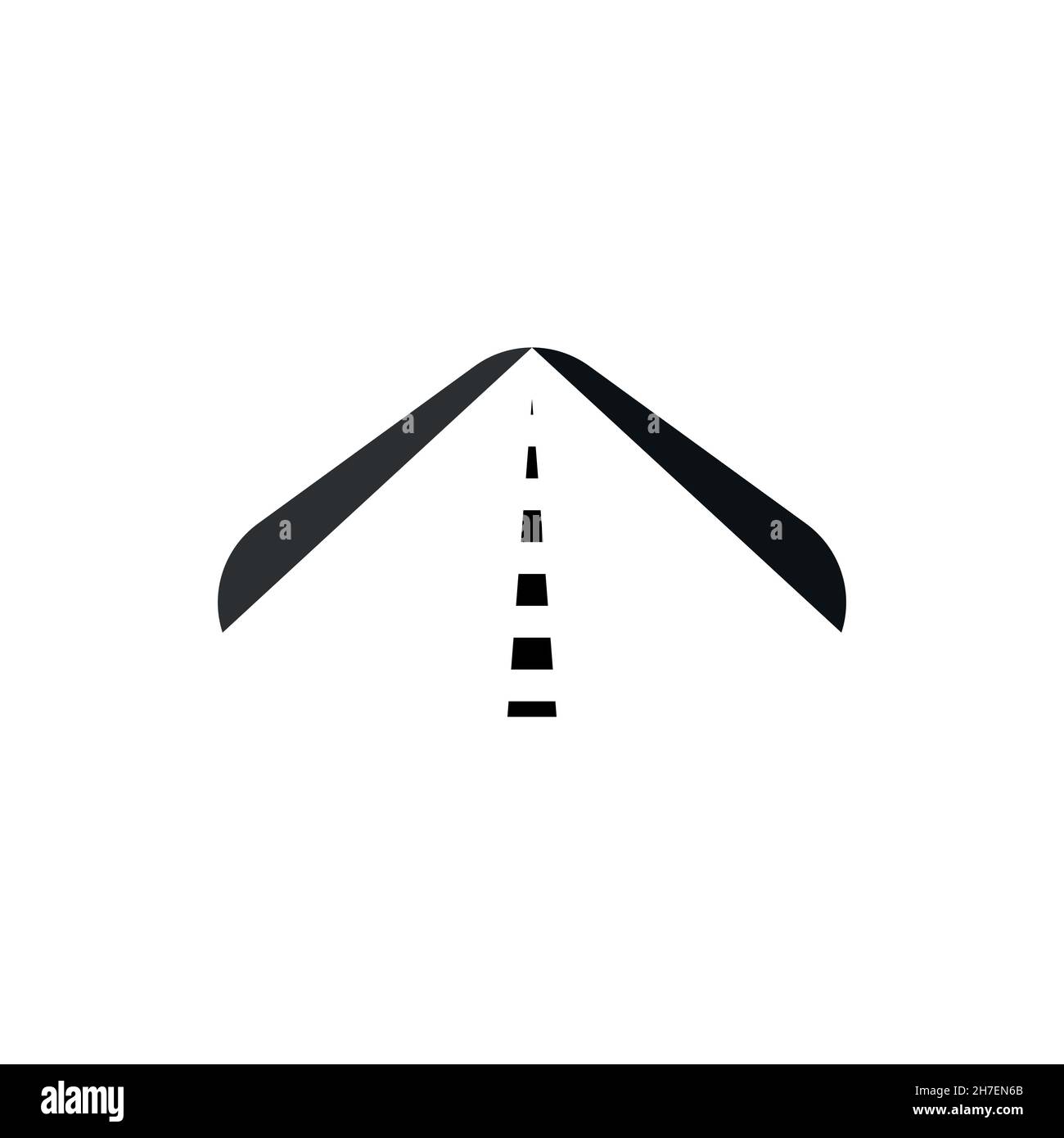 Plane way line icon. Simple style travel company big sale poster ...