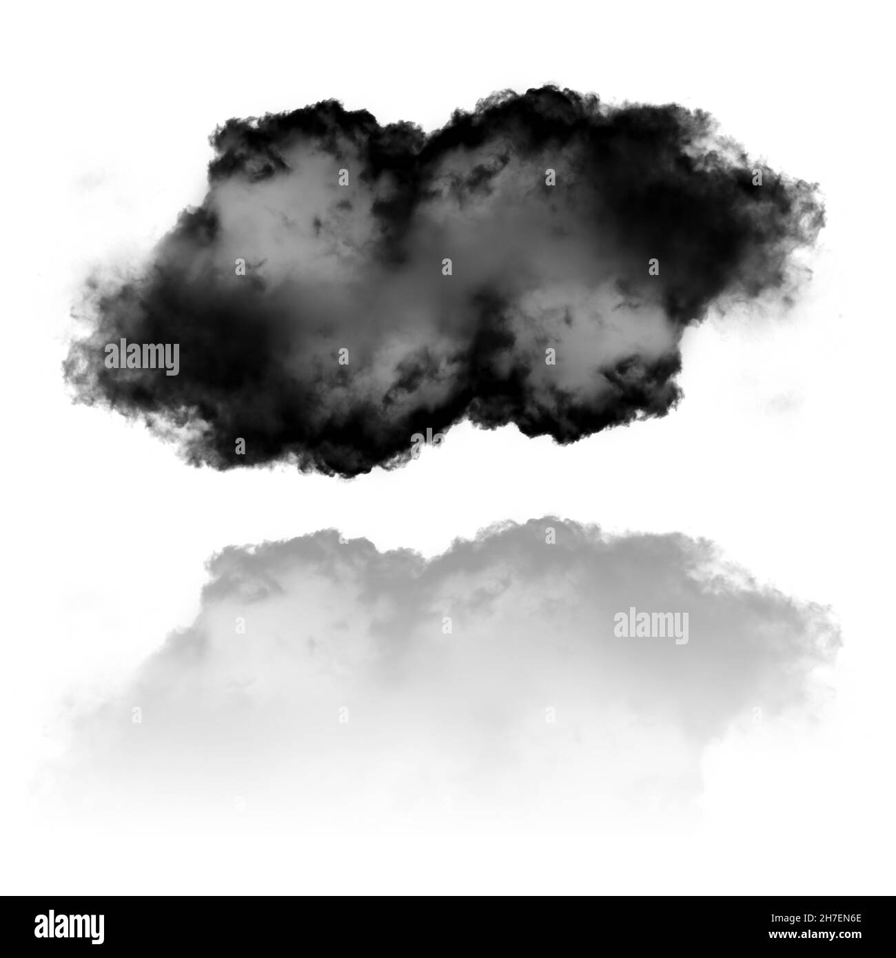 Cloud of smoke shape illustration, realistic smoky cloud isolated Stock ...