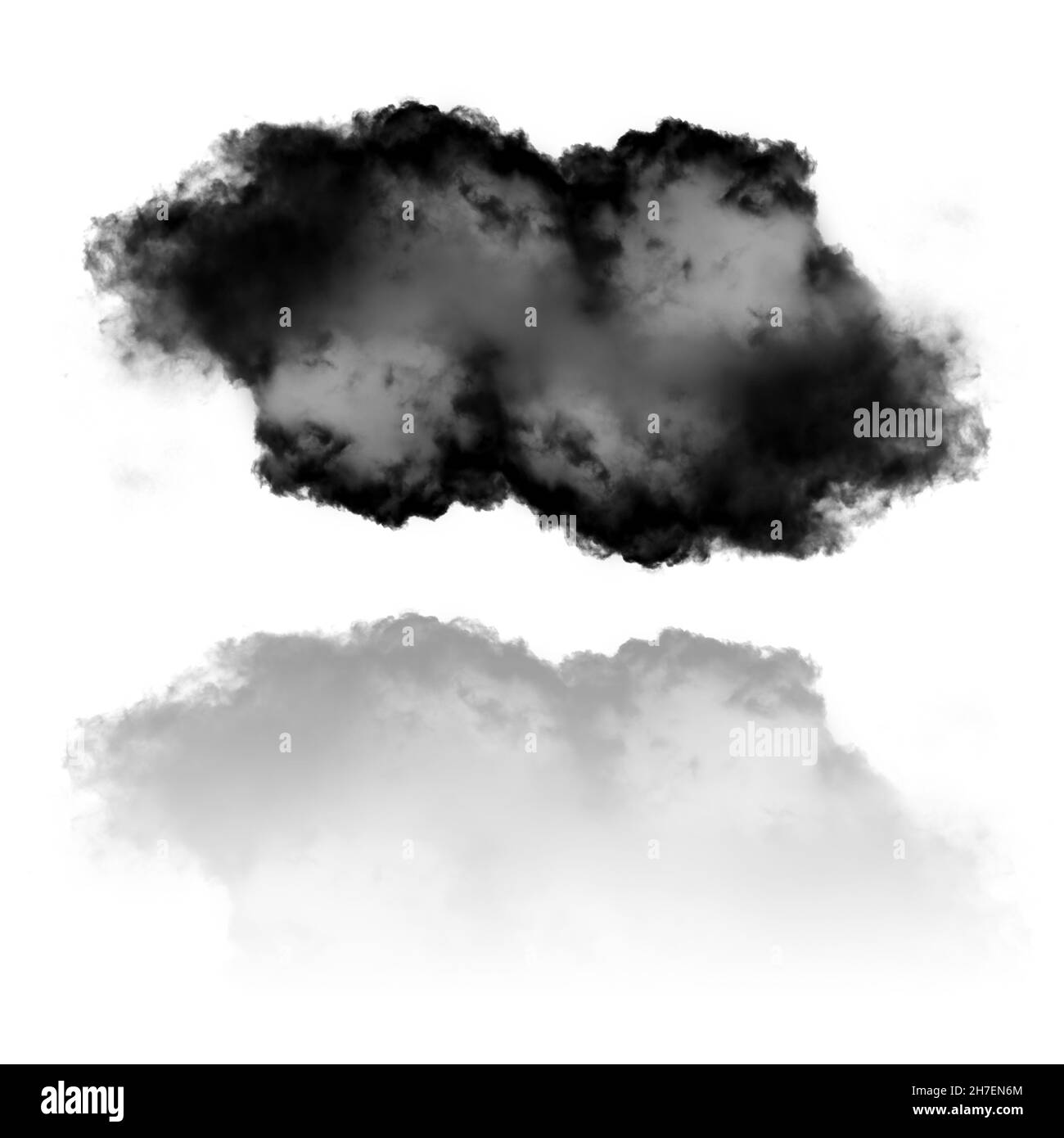 Cloud of smoke shape illustration, realistic smoky cloud isolated Stock ...