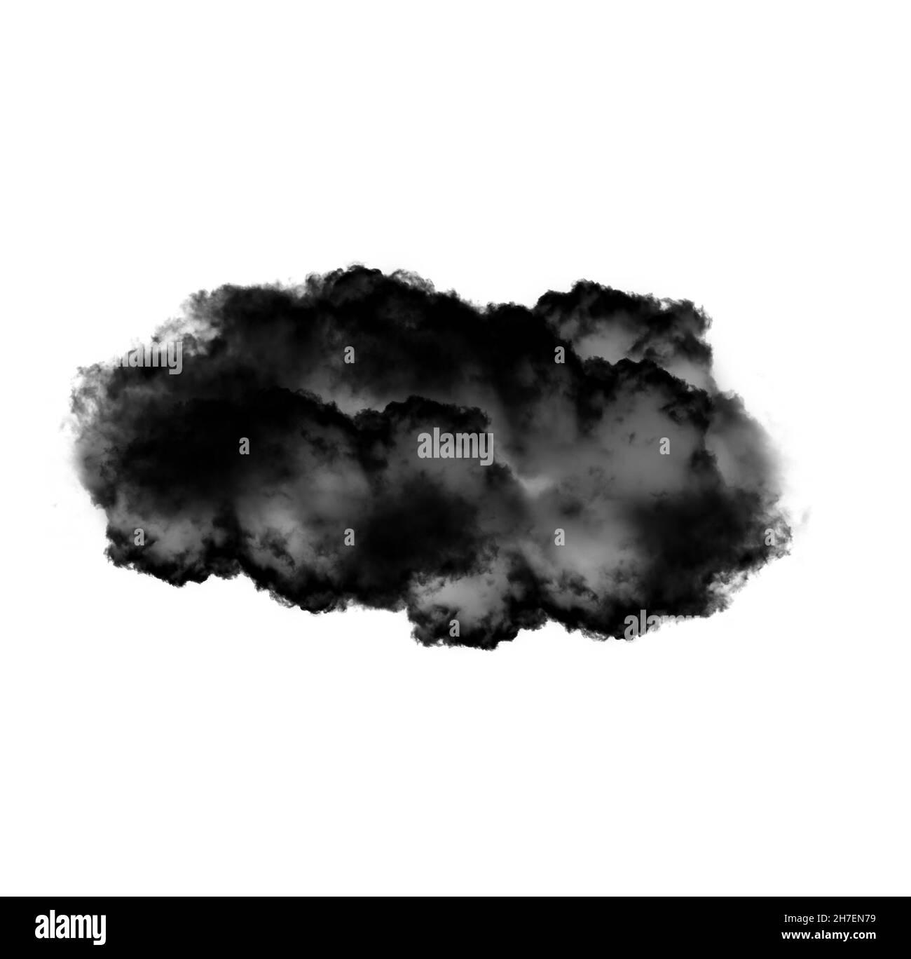 Cloud of smoke shape illustration, realistic smoky cloud isolated Stock ...