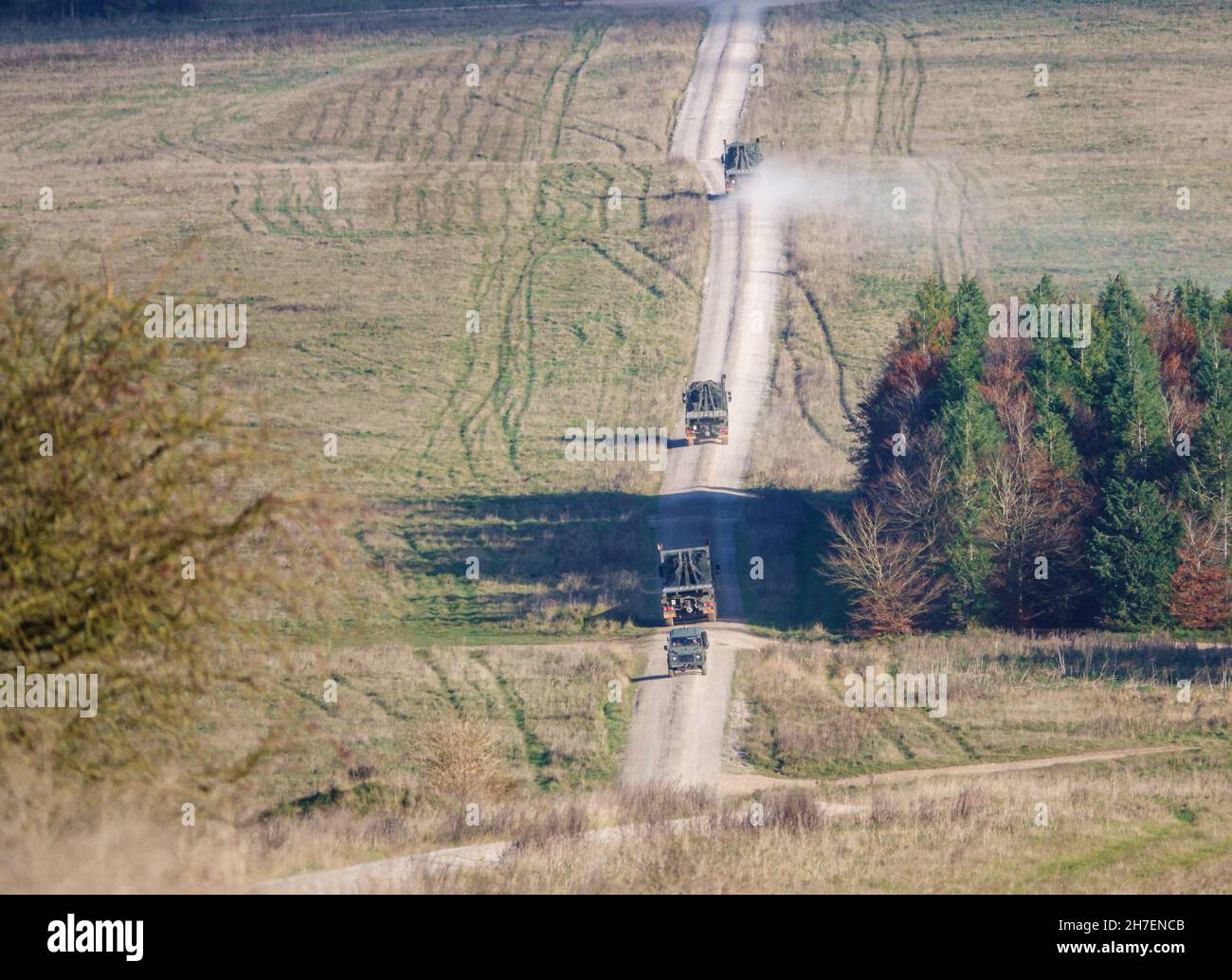 Convoy of British army MAN SV HX77 8x8 EPLS Heavy Utility Trucks in ... Convoy of British army MAN SV HX77 8x8 EPLS Heavy Utility Trucks in ...