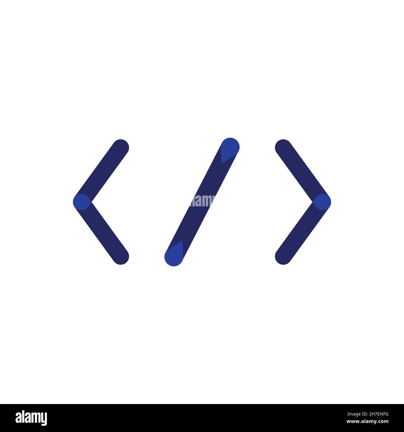 Coding flat icon. Web programming symbol. Logo design element Stock ...