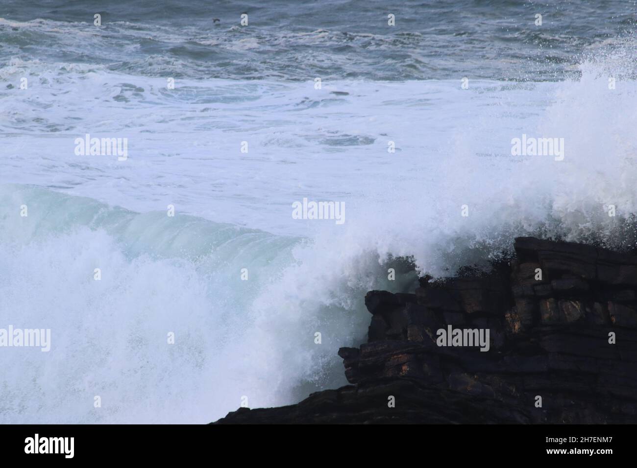 Wind-blown, stormy waves Stock Photo - Alamy