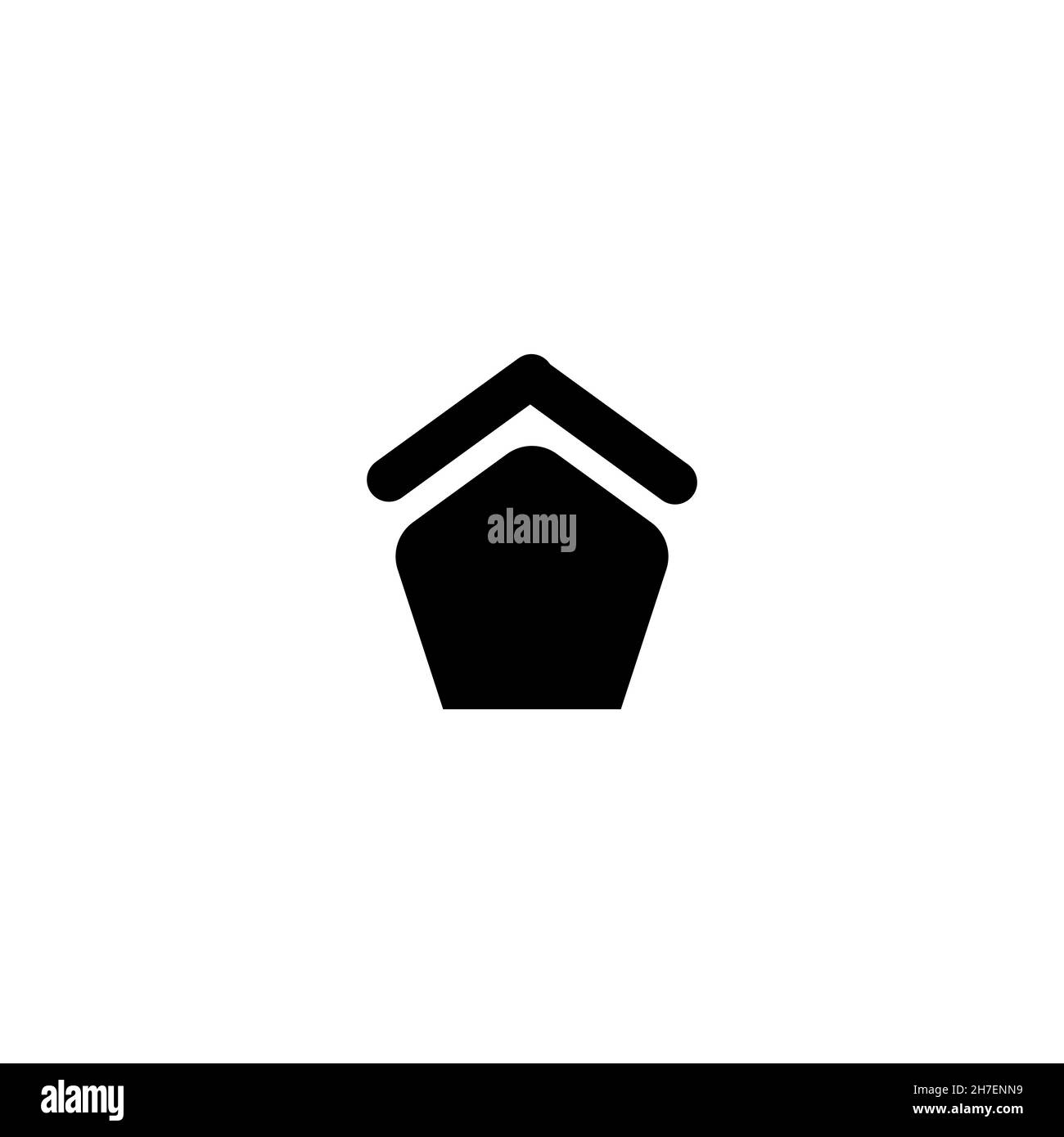 Home flat icon. Web page home button. Building sign. Logo design ...