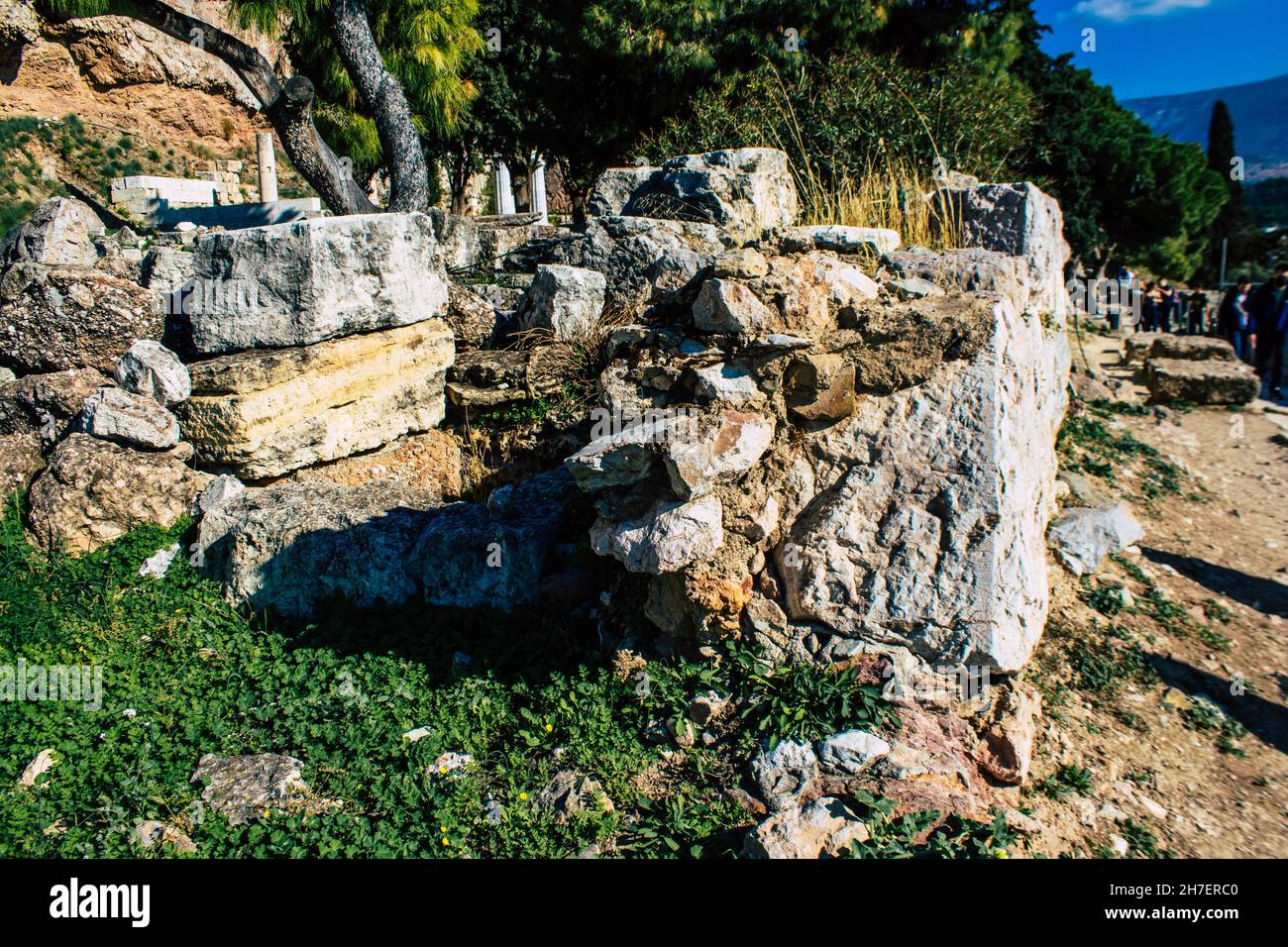 Athens, Greece - November 22, 2021 The Acropolis is an ancient citadel ...