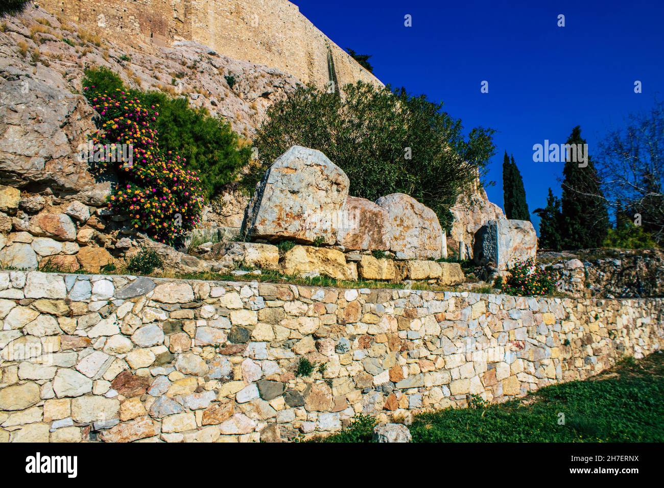 Athens, Greece - November 22, 2021 The Acropolis is an ancient citadel ...