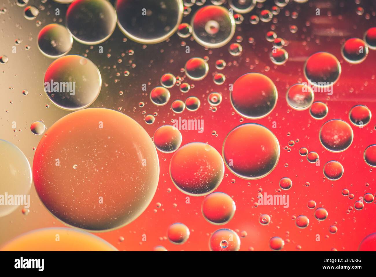 Red abstract background picture made with oil, water and soap Stock ...