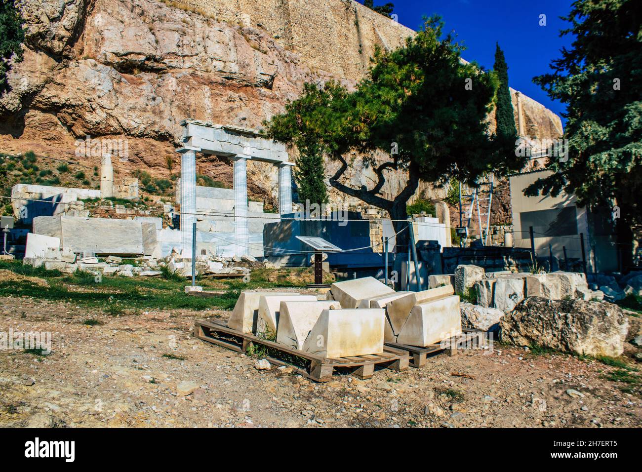 Athens, Greece - November 22, 2021 The Acropolis is an ancient citadel ...