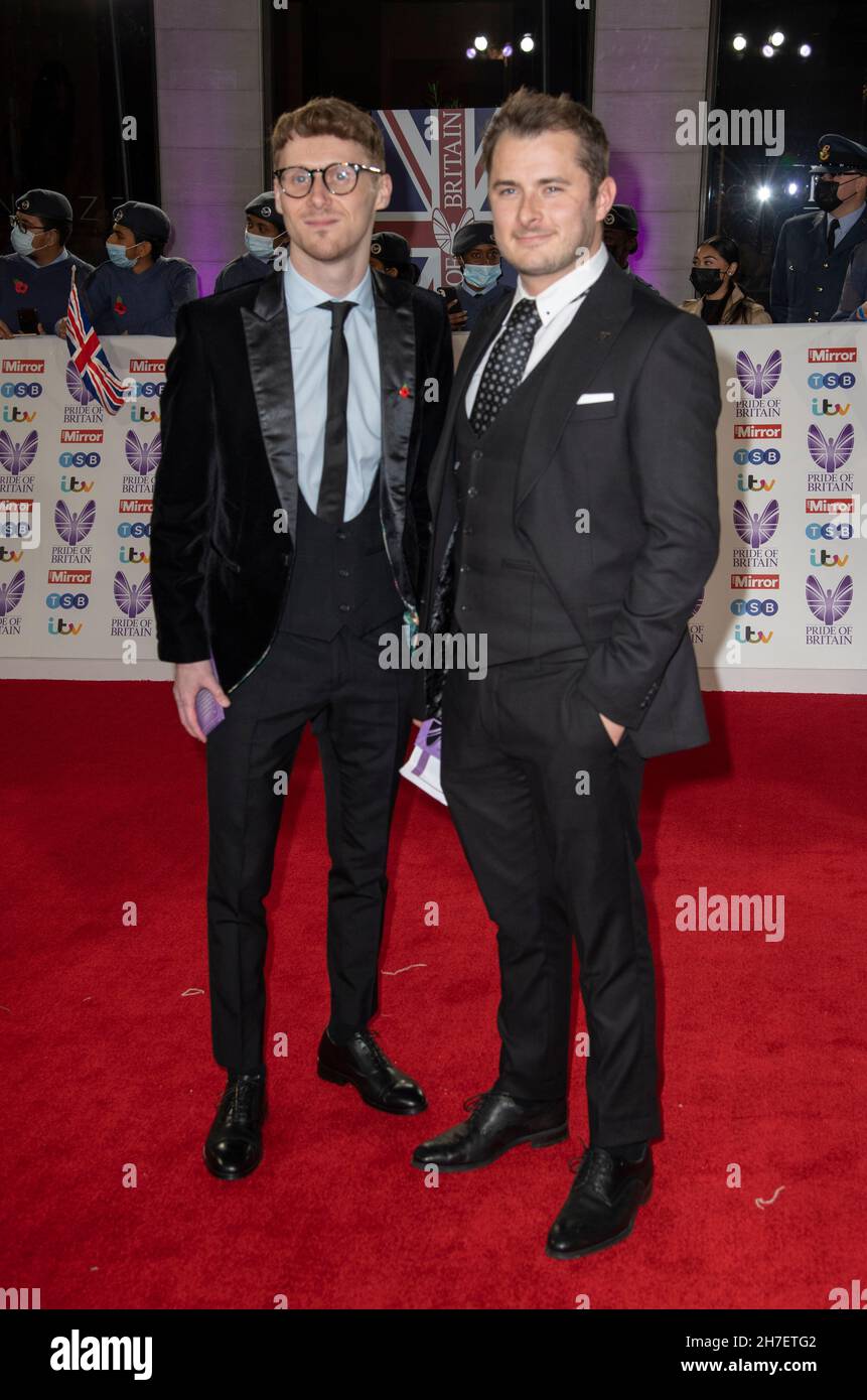 London, UK. Jamie Borthwick (L) and Max Bowden at the The Daily Mirror ...
