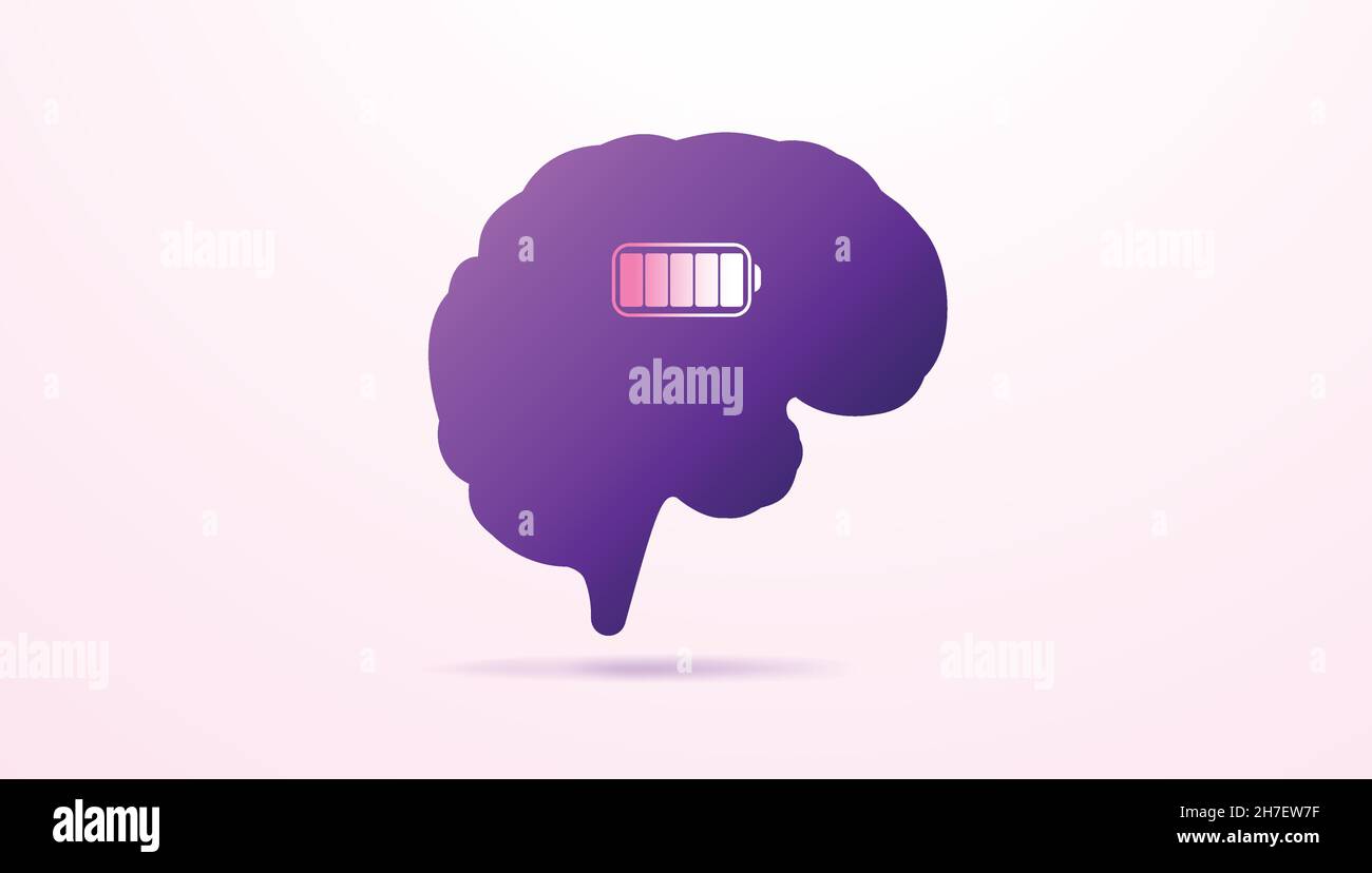 Full battery energy in human mind concept Stock Vector Image & Art - Alamy