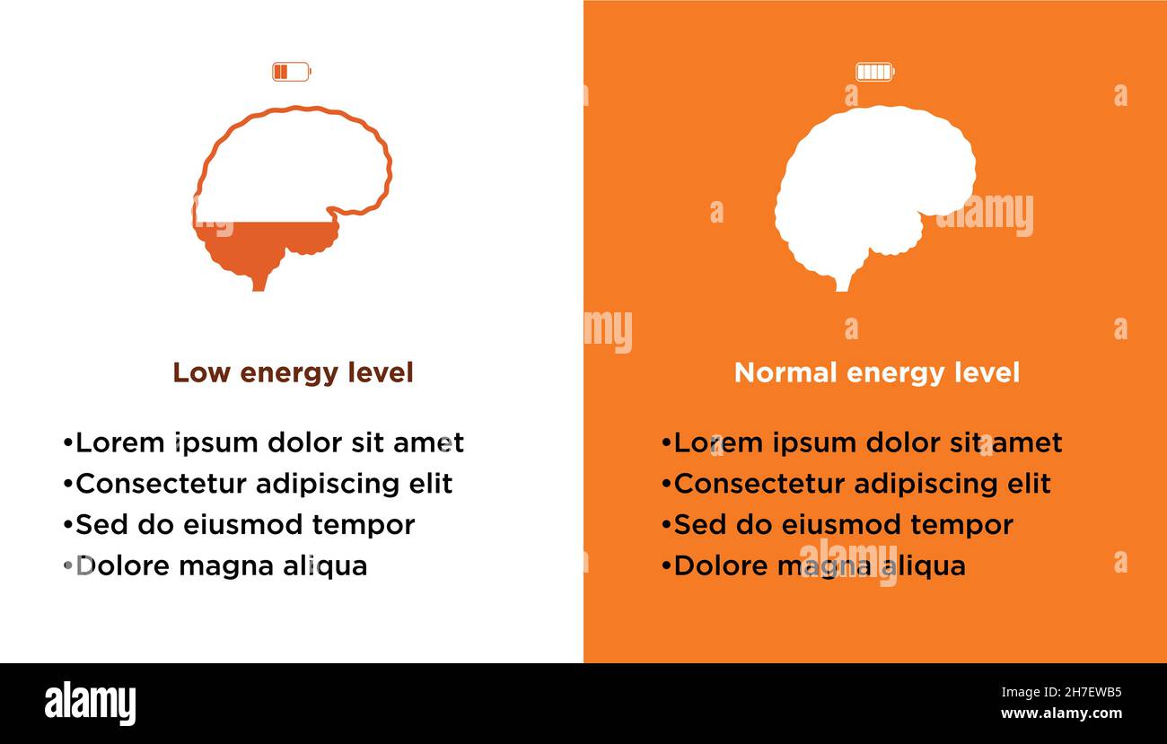Charging human brain. Two-tone poster with copy space Stock Vector ...