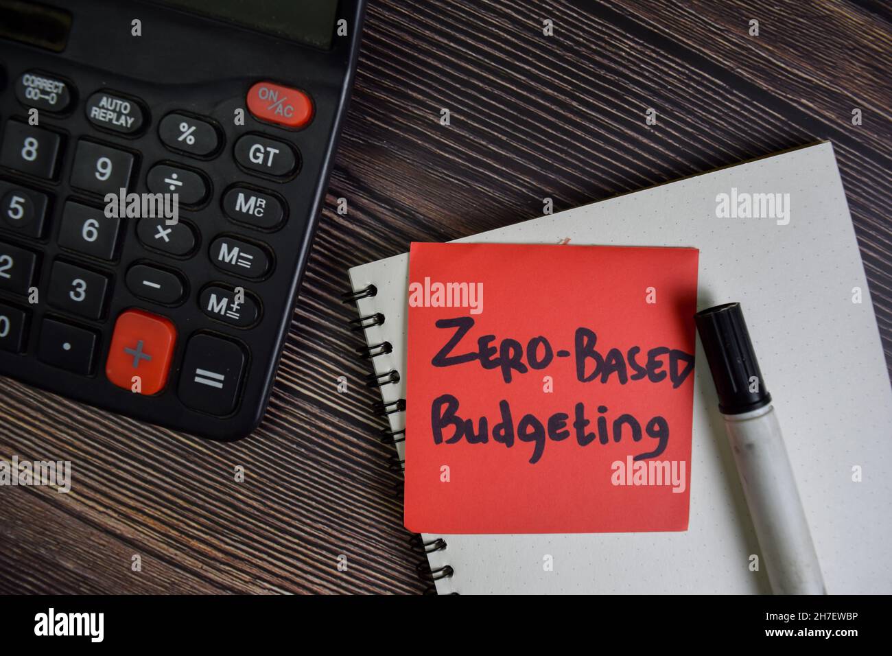 Zero-Based Budgeting write on sticky notes isolated on Wooden Table ...