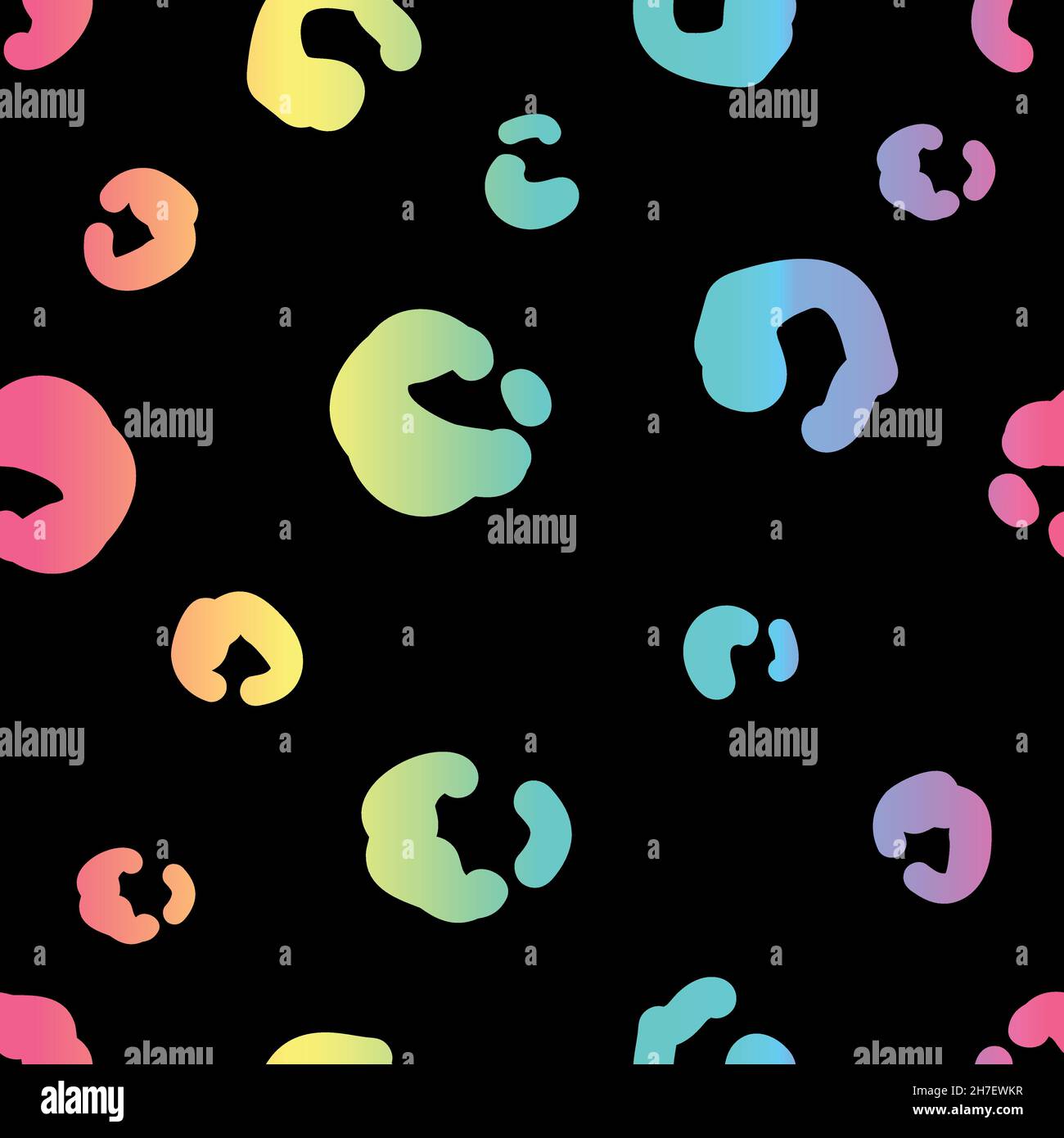 Rainbow colored animal texture on black backdrop Stock Vector Image ...