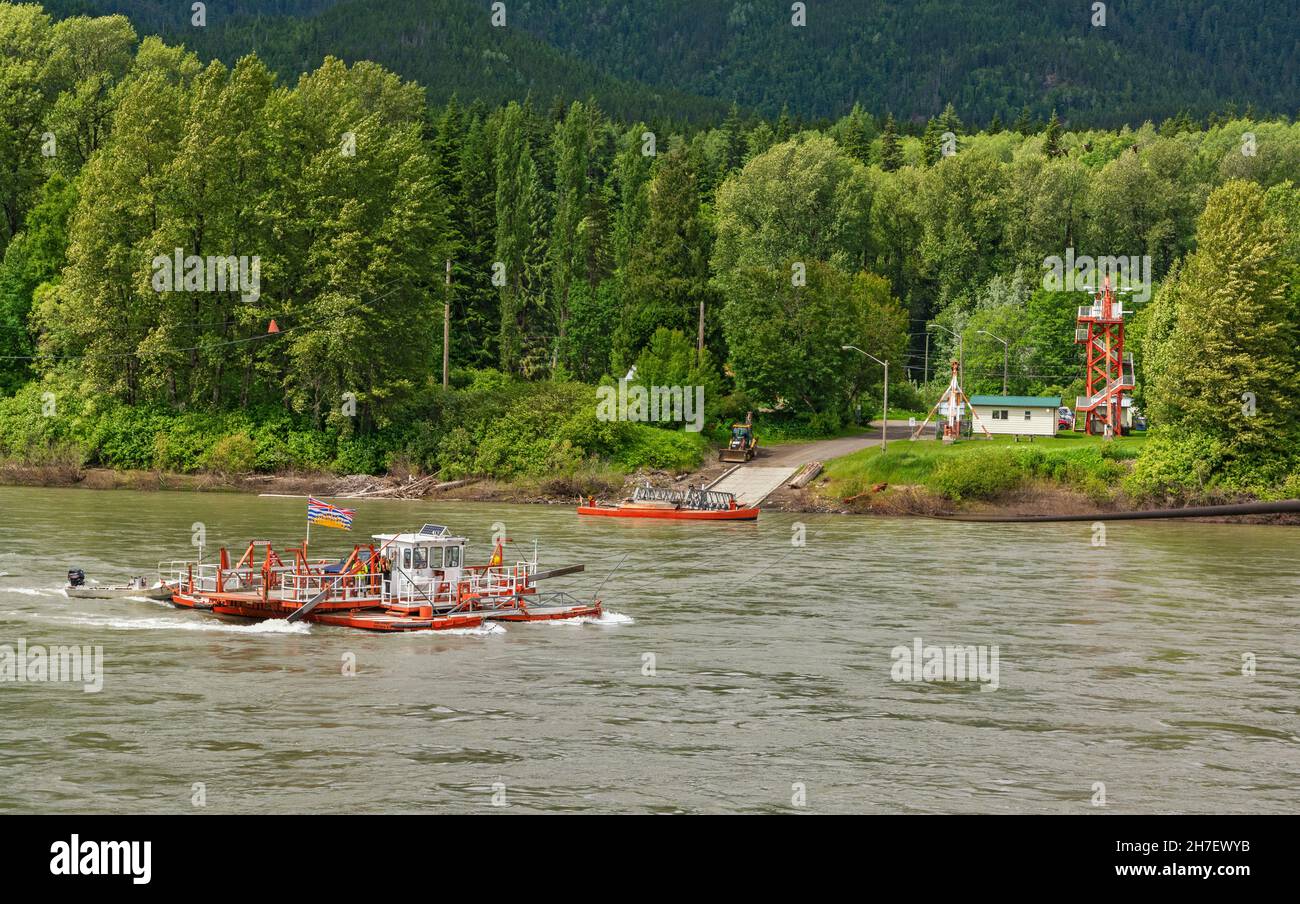 Canada, British Columbia, Usk Ferry, started operation 1913,, a ...