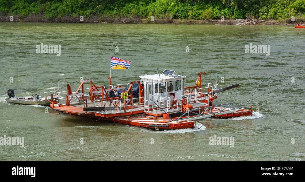 Canada, British Columbia, Usk Ferry, started operation 1913,, a ...