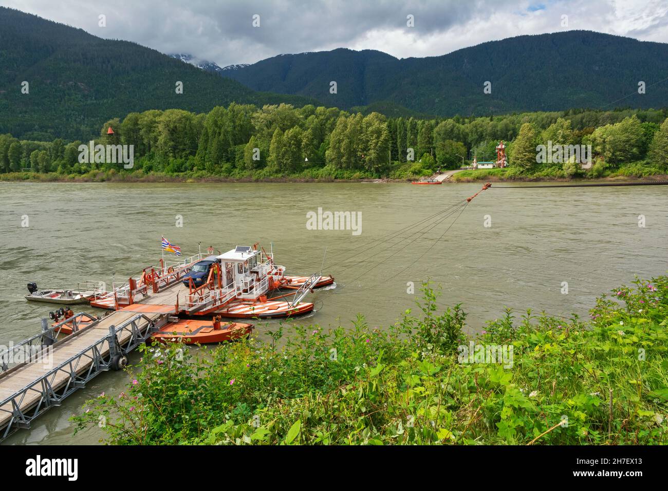 Canada, British Columbia, Usk Ferry, started operation 1913,, a ...