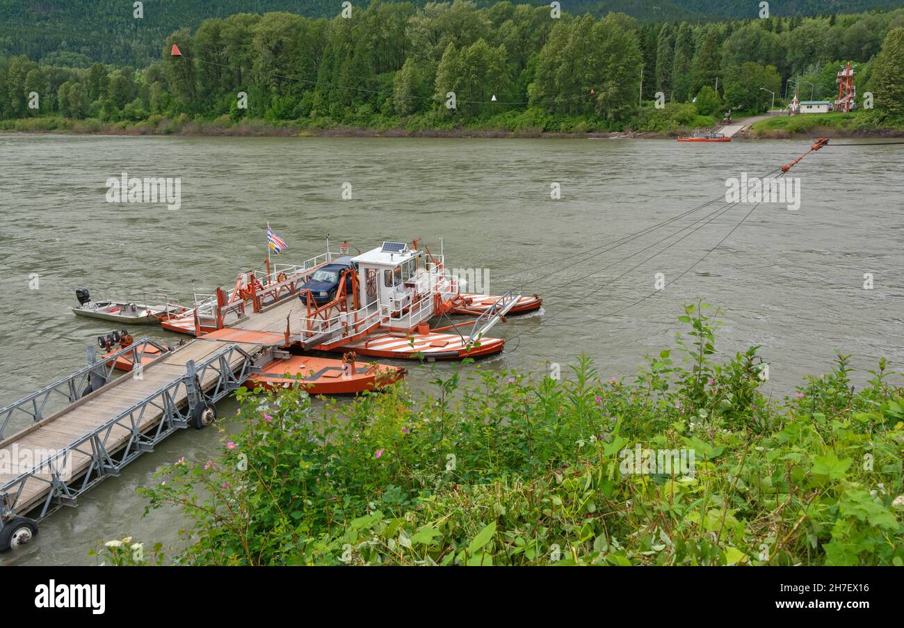 Canada, British Columbia, Usk Ferry, started operation 1913,, a ...